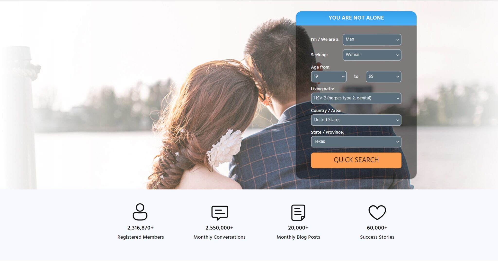 Top 5 Texas Herpes Dating Sites/Apps and Herpes Support Groups - Best ...